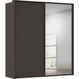Kleiderschrank Rauch "Schwebet&uuml;renschrank Schrank Garderobe Ankleide Schlafzimmer TARO", graphit, griffleisten graphit, B:209cm H:226cm T:70cm, Holzwerkstoff, Schr&auml;nke, Kleiderschrank, 4 Breiten, optional Passepartout mit/ohne Beleuchtung MADE IN GERMANY