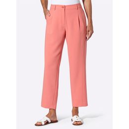 Webhose Inspirationen, Damen, Gr. 46, Normalgr&ouml;&szlig;en, koralle, 63% Polyester, 33% Viskose, 4% Elasthan, unifarben, Hosen Webhose