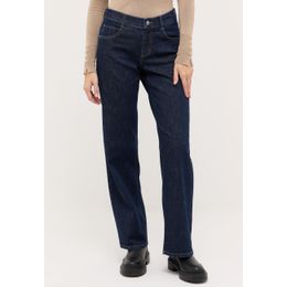 Relax-fit-Jeans Angels "LIZ", Damen, Gr. 34, L&auml;nge 28, schwarz indigo, Denim/Jeans, Obermaterial: 91% Baumwolle, 6% Polyester, 3% Elasthan, relaxed fit lang, Jeans Relax-fit-Jeans