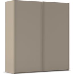 Kleiderschrank Rauch "Schwebet&uuml;renschrank Schrank Garderobe Ankleide Schlafzimmer TARO", fango, griffleisten fango, B:201cm H:223cm T:69cm, Holzwerkstoff, Schr&auml;nke, Kleiderschrank, 4 Breiten, optional Passepartout mit/ohne Beleuchtung MADE IN GERMANY
