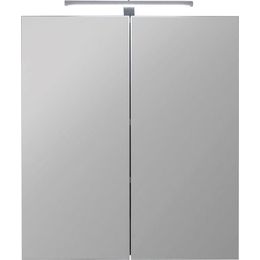 Spiegelschrank Welltime "Sovana", braun (eichefarben rauchsilber, spiegelglas), B:60cm H:67cm T:18cm, FSC-zertifizierter Holzwerkstoff, Schr&auml;nke, Spiegelschrank, Badschrank wahlweise mit oder ohne Beleuchtung - (B/T/H) 60/18/67 cm