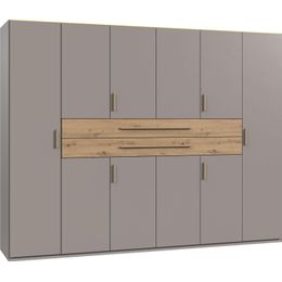 Dreht&uuml;renschrank wimex "Digit, erh&auml;ltlich in den Breiten 180cm, 225cm oder 270cm", saharagrau, absetzung und griffe artisan eiche nachbildung, B:270cm H:208cm T:58cm, Holzwerkstoff, Schr&auml;nke, Dreht&uuml;renschrank, Kleiderschrank inkl. zwei Schubk&auml;sten in zentraler H&ouml;he