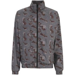 Anorak Urban Classics "Urban Classics Herren Camo Track Jacket", Herren, Gr. XXL, schwarzdesert camo, 100% Polyester, mehrfarbig, loose fit, amerikanischer Ausschnitt, Jacken