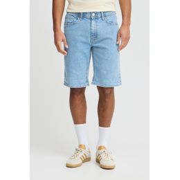 Shorts Blend "BHTWISTER-denimshorts", Herren, Gr. 3XL, N-Gr, denim unwashed light blau, Web, Obermaterial: 98% Baumwolle, 2% Elasthan, Abriebeffekte, regular fit knielang, Hosen Shorts