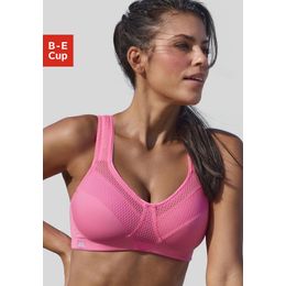 H.I.S. Sport-BH H.I.S, Damen, Gr. 100, Cup B, pink (neon pink), Microtouch, Obermaterial: 90% Polyester (COOLMAX), 10% Elasthan (LYCRA), BHs Sport-BH, ohne B&uuml;gel aus schnell trocknendem COOLMAX-Material, Topseller