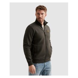 PME-Legend Sweatjacke PME LEGEND, Herren, Gr. L, beluga, Sweatware, Obermaterial: 57% Polyester, 43% Baumwolle, Jacquardmuster, normal normal, Sweatjacken Sweatjacke, mit Vordertaschen