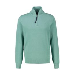 Troyer Lerros "Herren Stricktroyer in lebendiger Optik", Herren, Gr. 6XL, fjord blau, 100% Baumwolle, ohne Ausschnitt, Pullover Troyer