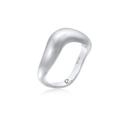 Silberring Elli Premium "Ring Organic Wellen Trend 925 Silber" Gr. 52, silber, Fingerringe, Damen, 52, Silber 925 (Sterlingsilber), Silberring