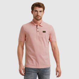 PME-Legend Poloshirt PME LEGEND, Herren, Gr. M, light lila, Web, Obermaterial: 95% Baumwolle, 5% Elasthan, unifarben, normal h&uuml;ftbedeckend, Rundhals, Shirts Poloshirt, mit Logostickerei