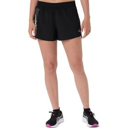 Laufshorts asics "ICON 4IN SHORT", Damen, Gr. L, N-Gr, performance schwarz, Obermaterial: 100% Polyester, Hosen Laufshorts
