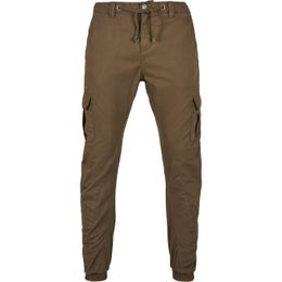Cargohose Urban Classics "Urban Classics Herren Cargo Jogging Pants", Herren, Gr. XL, US-Gr&ouml;&szlig;en, schwarzground, 100% Baumwolle, unifarben, normal, Hosen Cargohose