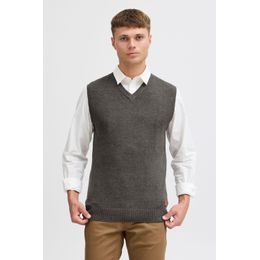 Pullunder Blend "BHLarsson", Herren, Gr. L, pewter mix, Feinstrick, 50% Baumwolle, 50% Polyester, unifarben, regular fit, V-Ausschnitt, Pullover Pullunder, Stilvoller Pullunder mit V-Ausschnitt