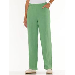 Schlupfhose Classic Basics, Damen, Gr. 19, Kurzgr&ouml;&szlig;en, gr&uuml;n (apfel), 100% Baumwolle, unifarben, lang, Hosen Schlupfhose
