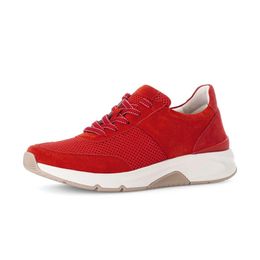 Sneaker Gabor "Sneaker low", Damen, Gr. 35,5, rot, Schuhe Sneaker