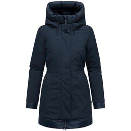 Wintermantel Navahoo "Winterprinzessin 14", Damen, Gr. L (40), navy, Obermaterial: 100% Polyester; Innenfutter: 100% Polyester; Wattierung: 100% Polyester; &Auml;rmelfutter: 100% Polyester, figurumspielend Po-bedeckend, hoch geschlossener Ausschnitt, &Auml;rmel ohne &Auml;rmelschlitz abgesteppte Kante, M&auml;ntel Wintermantel, Warmer Mantel mit magnetischer Abdeckleiste