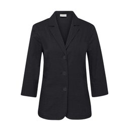 Jackenblazer GOLDNER "Leichte Blusenjacke in Seersucker-Qualit&auml;t", Damen, Gr. 40, gr&uuml;n (schwarz), Obermaterial: 82% Baumwolle CO. 17% Viskose CV. 1% Elasthan EL., normal, Sonstiges, Blazer, Ohne