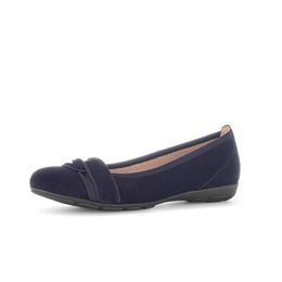 Ballerina Gabor "Sportliche Ballerina", Damen, Gr. 43, blau, Schuhe Ballerina