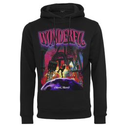 Kapuzenpullover MisterTee "MisterTee Herren Wonderful Hoody", Herren, Gr. M, schwarz, 65% Baumwolle, 35% Polyester, unifarben, normal, ohne Ausschnitt, Pullover Kapuzenpullover
