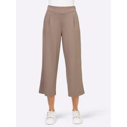 CR&Eacute;ATION L Culotte CREATION L, Damen, Gr. 36, Normalgr&ouml;&szlig;en, grau (taupe), 50% Modal, 44% Polyester, 6% Elasthan, unifarben, 7/8-L&auml;nge, Hosen Culotte