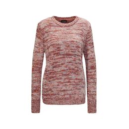 Strickpullover GOLDNER "Multicolor-Pullover", Damen, Gr. 46, pink (mahagoni), Obermaterial: 100% Polyacryl PAN., figurumspielend, Rippe, Pullover Strickpullover, Ohne