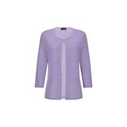 Sommerjacke GOLDNER "Shirtjacke mit H&auml;kchenverschluss", Damen, Gr. 40, lila (flieder), Obermaterial: 100% Polyester PES., gerade, Jacken, luftig leichte Stoffqu&auml;lit&auml;t