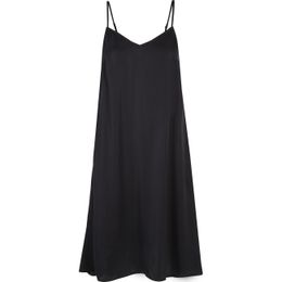 Shirtkleid Urban Classics "Urban Classics Damen Ladies Viscose Satin Slip Dress", Damen, Gr. M, US-Gr&ouml;&szlig;en, schwarz, 100% Viskose, unifarben, normal, U-Boot-Ausschnitt, Kleider Shirtkleid
