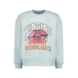 Vingino Sweatshirt 'Nisanne' M&auml;dchen Gr&ouml;&szlig;e 152 hellblau / pink / rot / schwarz