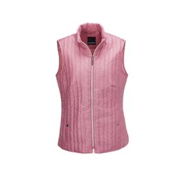 Kurzweste GOLDNER "Leichte Steppweste mit Stehkragen", Damen, Gr. 42, rosa (magnolie), Obermaterial: 100% Polyamid PA., Westen, Leicht wattiert