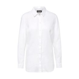 Langarmbluse GOLDNER "Kurzgr&ouml;&szlig;e Bequeme Damen Businessbluse", Damen, Gr. 21, wei&szlig;, Obermaterial: 100% Leinen LI., normal, Sonstiges, Blusen, Ohne