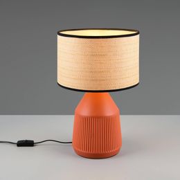 REALITY LEUCHTEN Tischlampe Formentera, terracotta/beige 43 cm Keramik/Papier