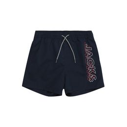 Jack & Jones Jack & Jones Junior Badeshorts 'JPSTFiji' Jungen Gr&ouml;&szlig;e 140 navy / rot / wei&szlig;