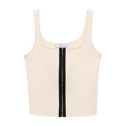 Mango Top 'SUNE' Damen Gr&ouml;&szlig;e L ecru / schwarz