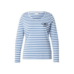 Only Carmakoma Shirt 'CARBODIL' Damen Gr&ouml;&szlig;e L royalblau / schwarz / wei&szlig;