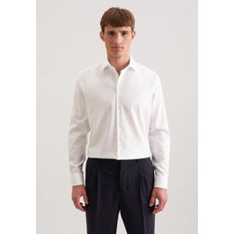 Businesshemd Seidensticker "Schwarze Rose", Herren, Gr. XS (36), normale &Auml;rmell&auml;ngen, wei&szlig;, 100% Baumwolle, unifarben, skinny fit, 2-Knopf-Manschette, Hemden, X-Slim 1/1 Kentkragen Uni