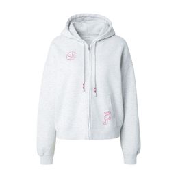 Hollister Sweatjacke 'IBIZA SUNRISE' Damen Gr&ouml;&szlig;e S hellgrau / magenta / hellpink