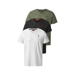 MCS T-shirt ' Texacana ' Herren Gr&ouml;&szlig;e S khaki / schwarz / wei&szlig;