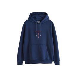 next Sweatshirt 'Hokusai' Herren Gr&ouml;&szlig;e XXL marine / hellblau / orange