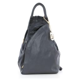 Lucca Baldi Leder-Rucksack "Novara" in Anthrazit/ Schwarz - (B)29 x (H)34 x (T)13 cm - 78% | Damen-taschen