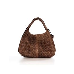 Lucca Baldi Leder-Schultertasche "Pitigliano" in Braun - (B)41 x (H)34 x (T)30 cm - 76% | Damen-taschen
