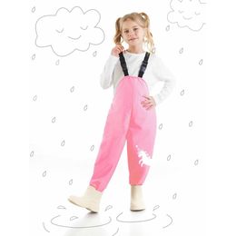 Denokids Latzhose "Unicorn" in Rosa - 68% | Gr&ouml;&szlig;e 110/116 | Kinderhosen