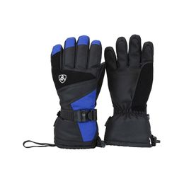 Peak Mountain Ski-/ Snowboardfingerhandschuhe "Mister" in Schwarz/ Blau - 54% | Gr&ouml;&szlig;e L/XL | Herren-handschuhe