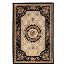 NOURISTAN Kurzflor-Teppich "Adraskan" in Schwarz/ Creme - 79% | Gr&ouml;&szlig;e 160x235 cm |