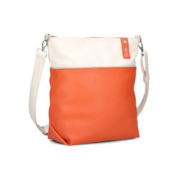 Zwei Umh&auml;ngetasche in Orange/ Creme - (B)33 x (H)32 x (T)13 cm - 34% | Damen-taschen
