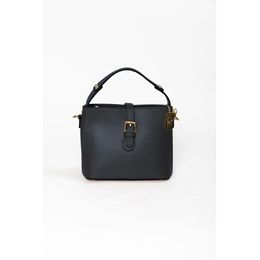 Anna Morellini Leder-Schultertasche "Adelma" in Schwarz - (B)25 x (H)20 x (T)14 cm - 77% | Damen-taschen