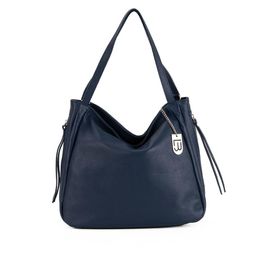 Lucca Baldi Leder-Schultertasche "Fiesole" in Dunkelblau - (B)34 x (H)29 x (T)15 cm - 78% | Damen-taschen