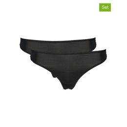 Skiny 2er-Set: Strings in Schwarz - 13% | Gr&ouml;&szlig;e 40 | Damen-unterteile