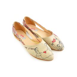 Goby Leder-Ballerinas in Beige - 70% | Gr&ouml;&szlig;e 35 | Damen-ballerinas