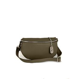 Anna Morellini Leder-G&uuml;rteltasche "Berenice" in Khaki - (B)25 x (H)14 x (T)1 cm - 79% | Damen-koffer-reisegepaeck