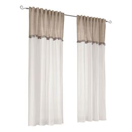 HEINE HOME Dekostore in Beige/ Creme - 54% | Gr&ouml;&szlig;e 245x135 cm | Gardinen-vorhaenge