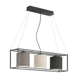 Fischer und Honsel FISCHER & HONSEL H&auml;ngeleuchte "Gilli" in Grau/ Beige/ Schwarz - (B)90 x (H)160 cm - 64% | Haengeleuchten-deckenleuchten